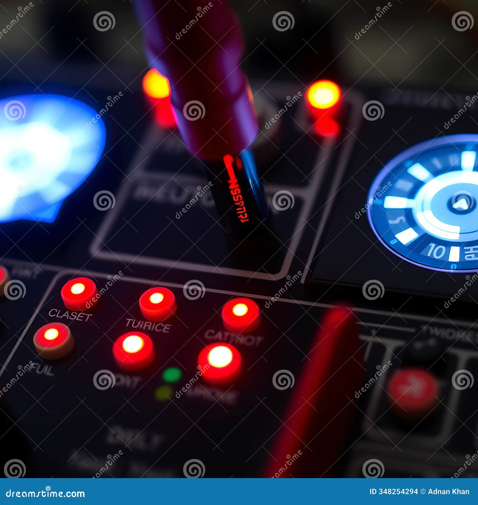 Close Up of a Circuit Tester in Action with Glowing Indicator Lights on ...