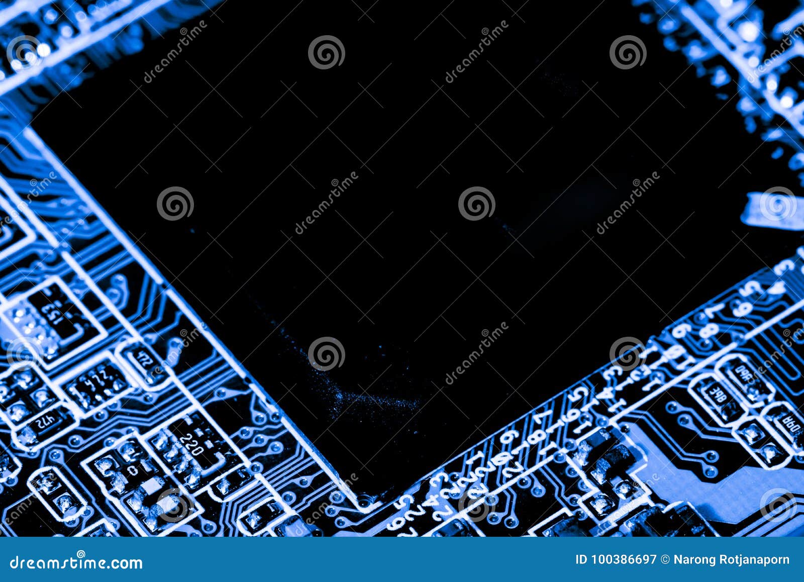 Close Up of Circuits Electronic on Mainboard Technology Computer ...