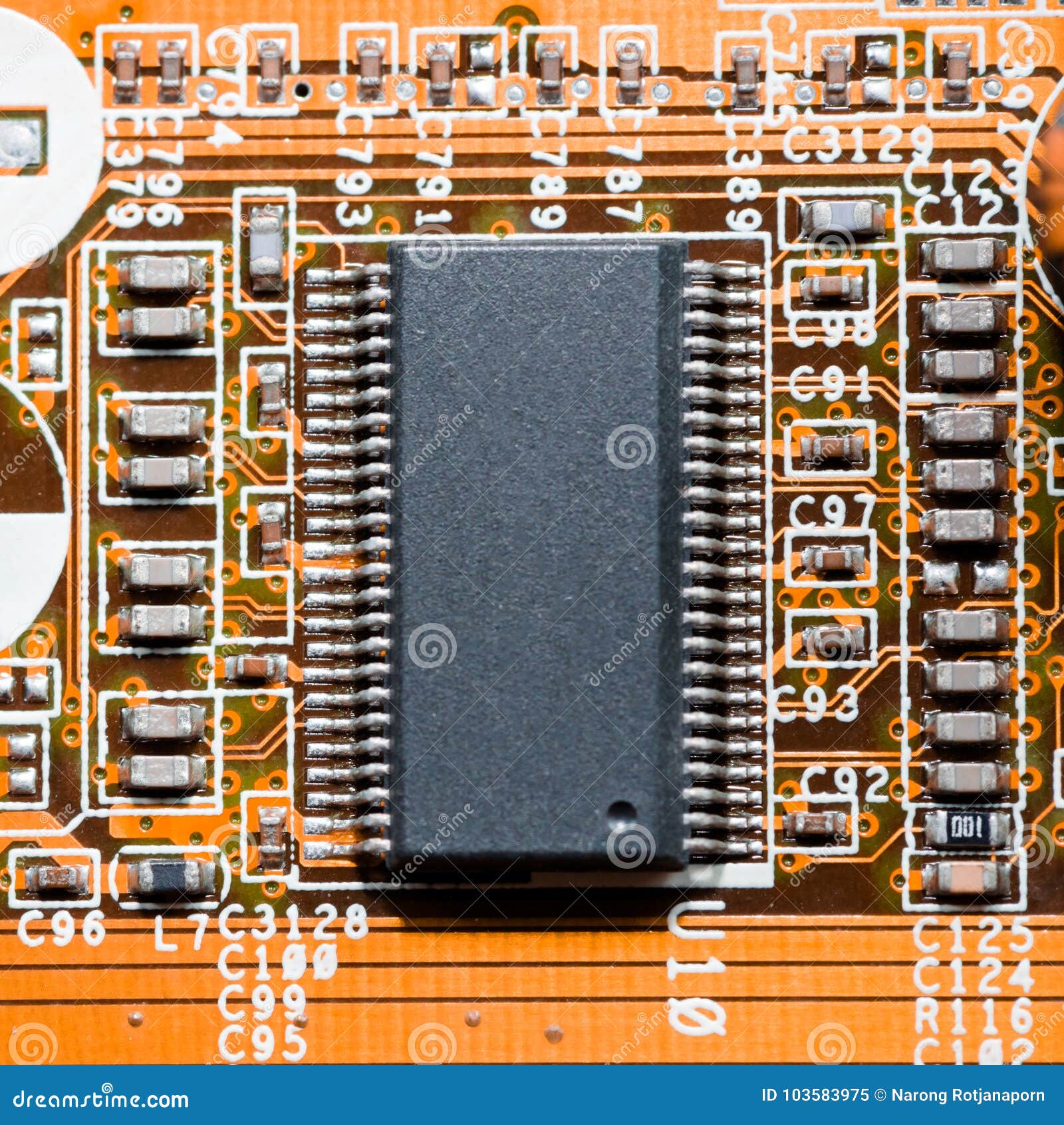 Close Up of Circuits Electronic on Mainboard Technology Computer ...