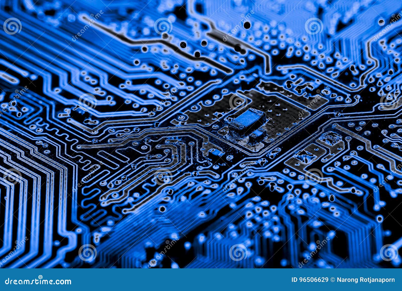 Close Up of Circuits Electronic on Mainboard Technology Computer ...