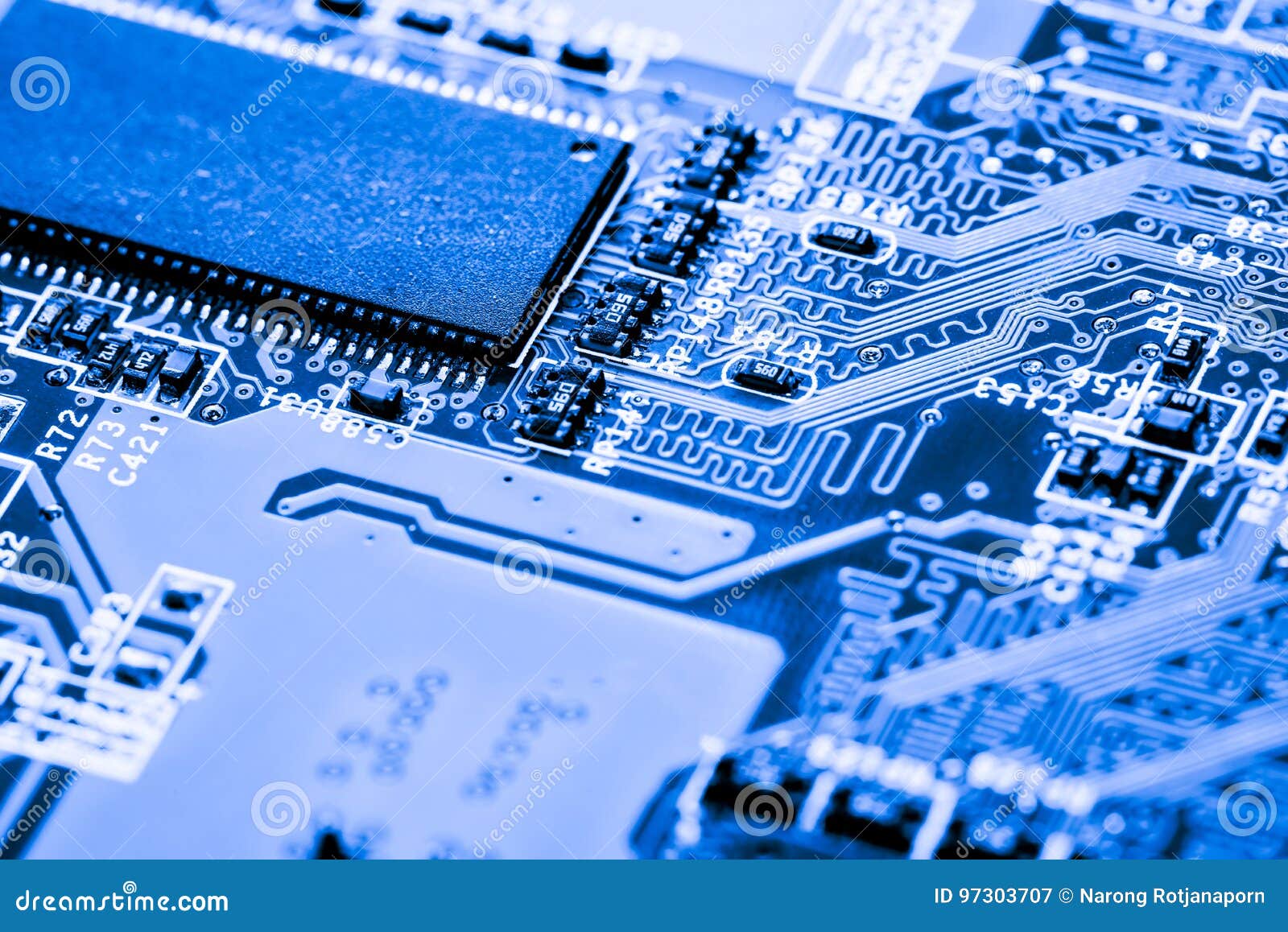 Close Up Of Circuits Electronic On Mainboard Technology Computer ...