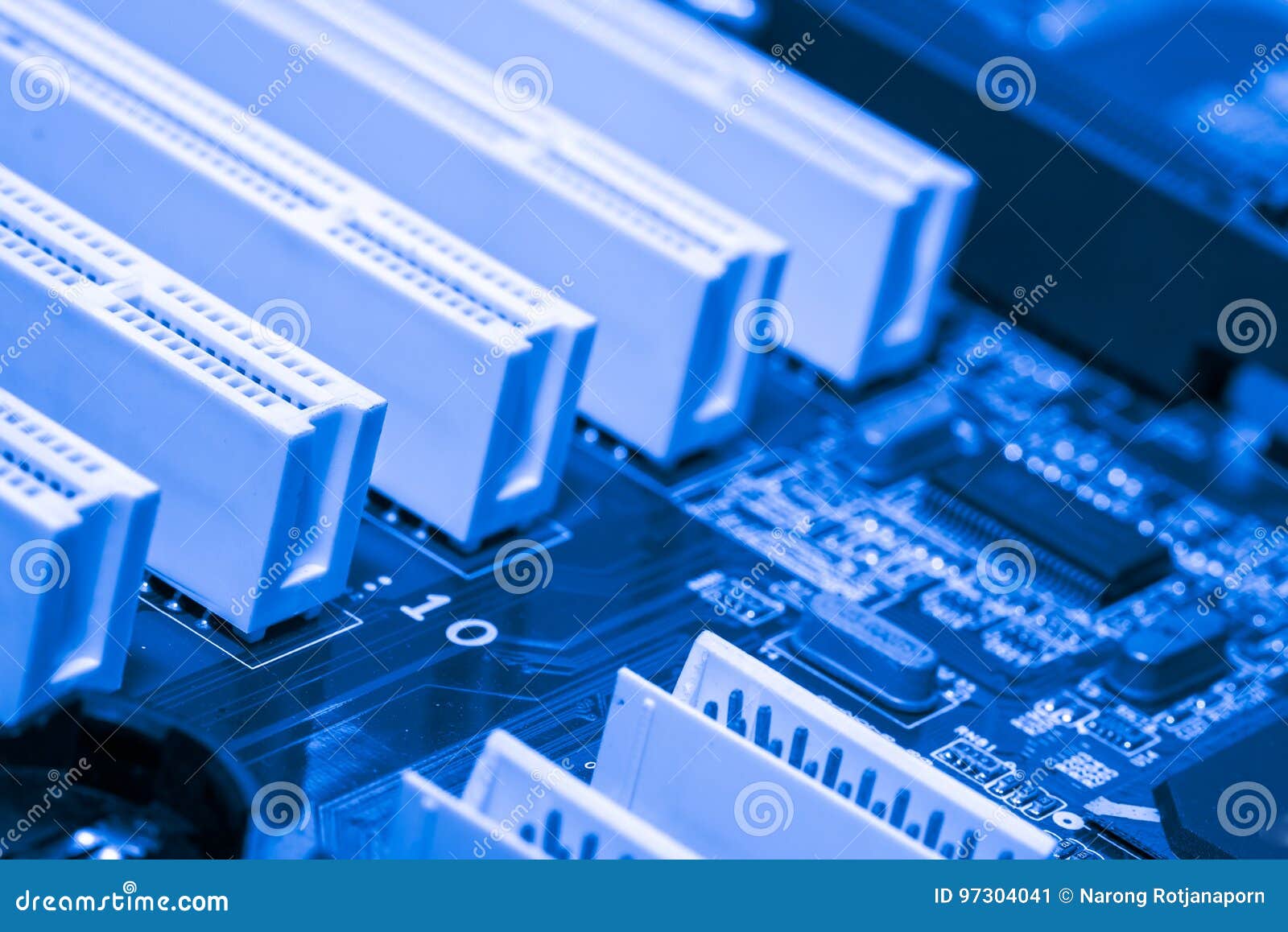 Close Up of Circuits Electronic on Mainboard Technology Computer ...