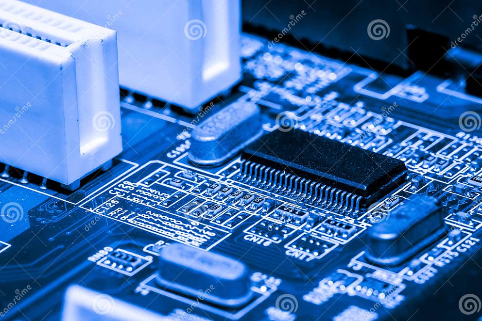 Close Up of Circuits Electronic on Mainboard Technology Computer ...