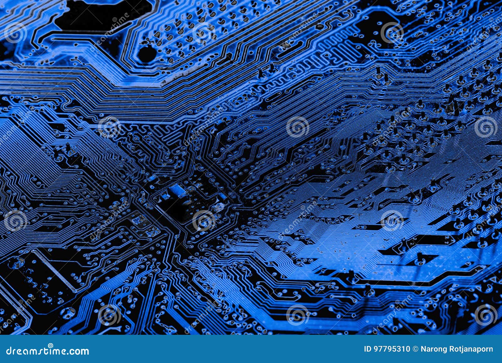 Close Up of Circuits Electronic on Mainboard Technology Computer ...