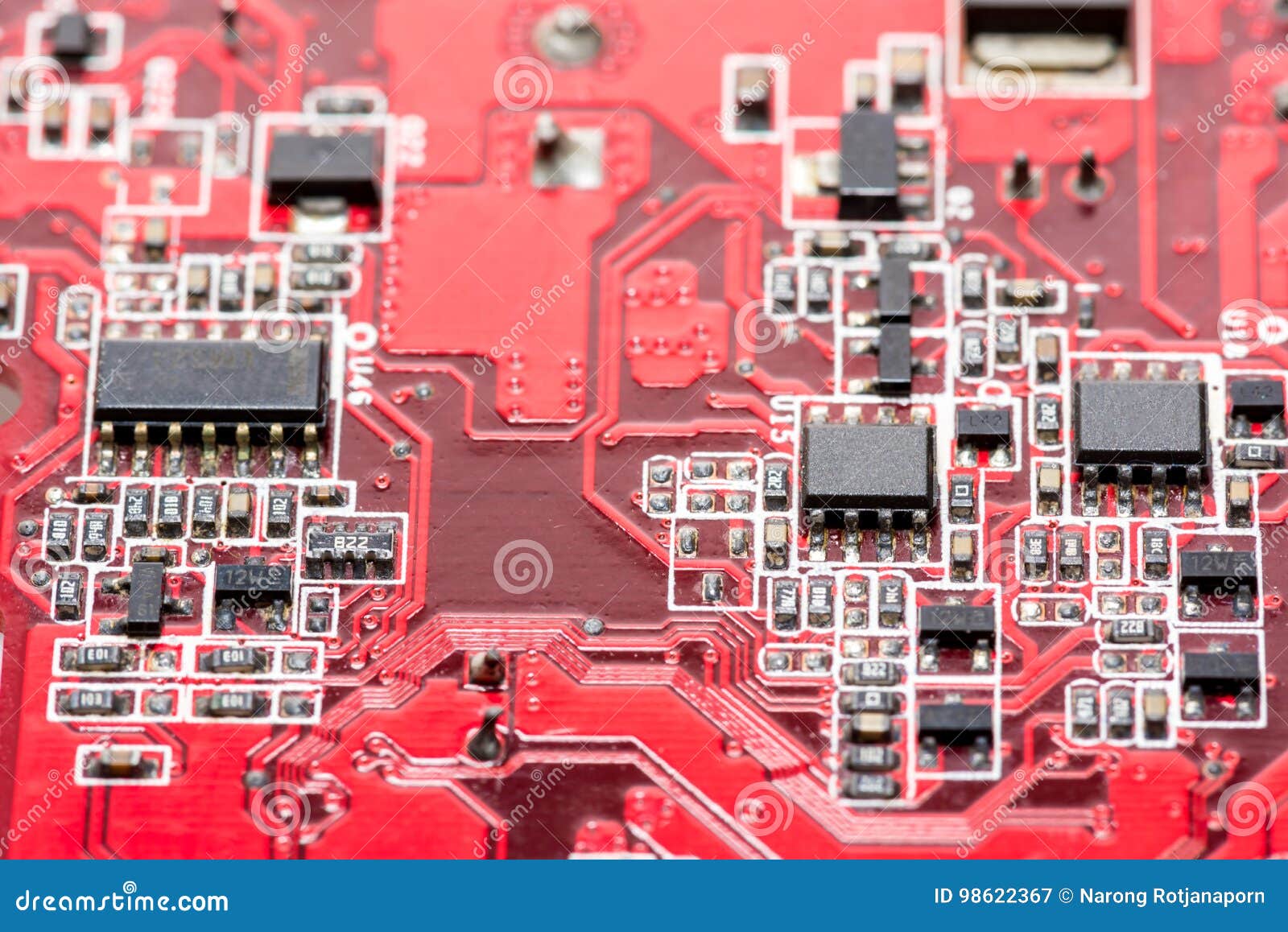 Close Up of Circuits Electronic on Mainboard Technology Computer ...