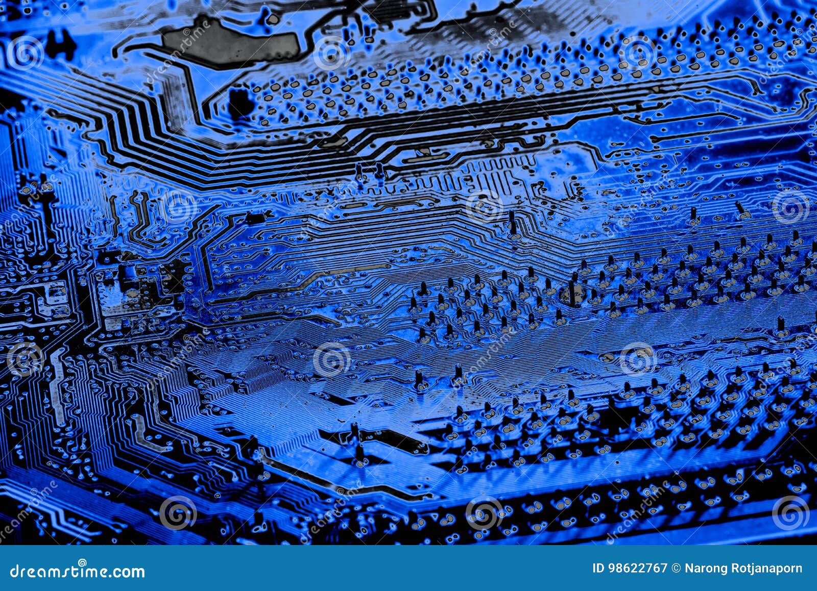 Close Up of Circuits Electronic on Mainboard Technology Computer ...