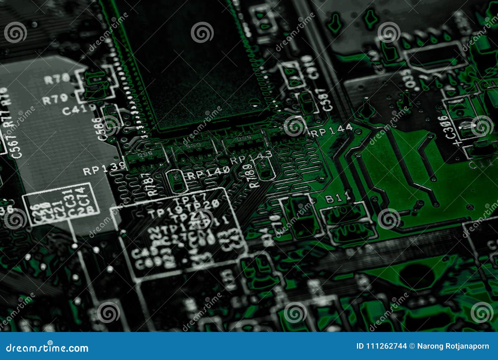 Close Up Of Circuits Electronic On Mainboard Technology Computer ...
