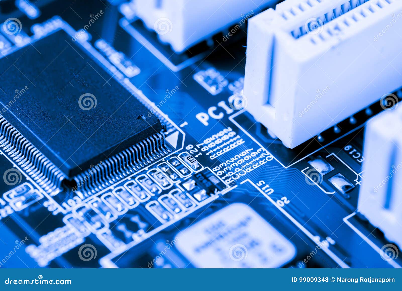 Close Up of Circuits Electronic on Mainboard Technology Computer ...