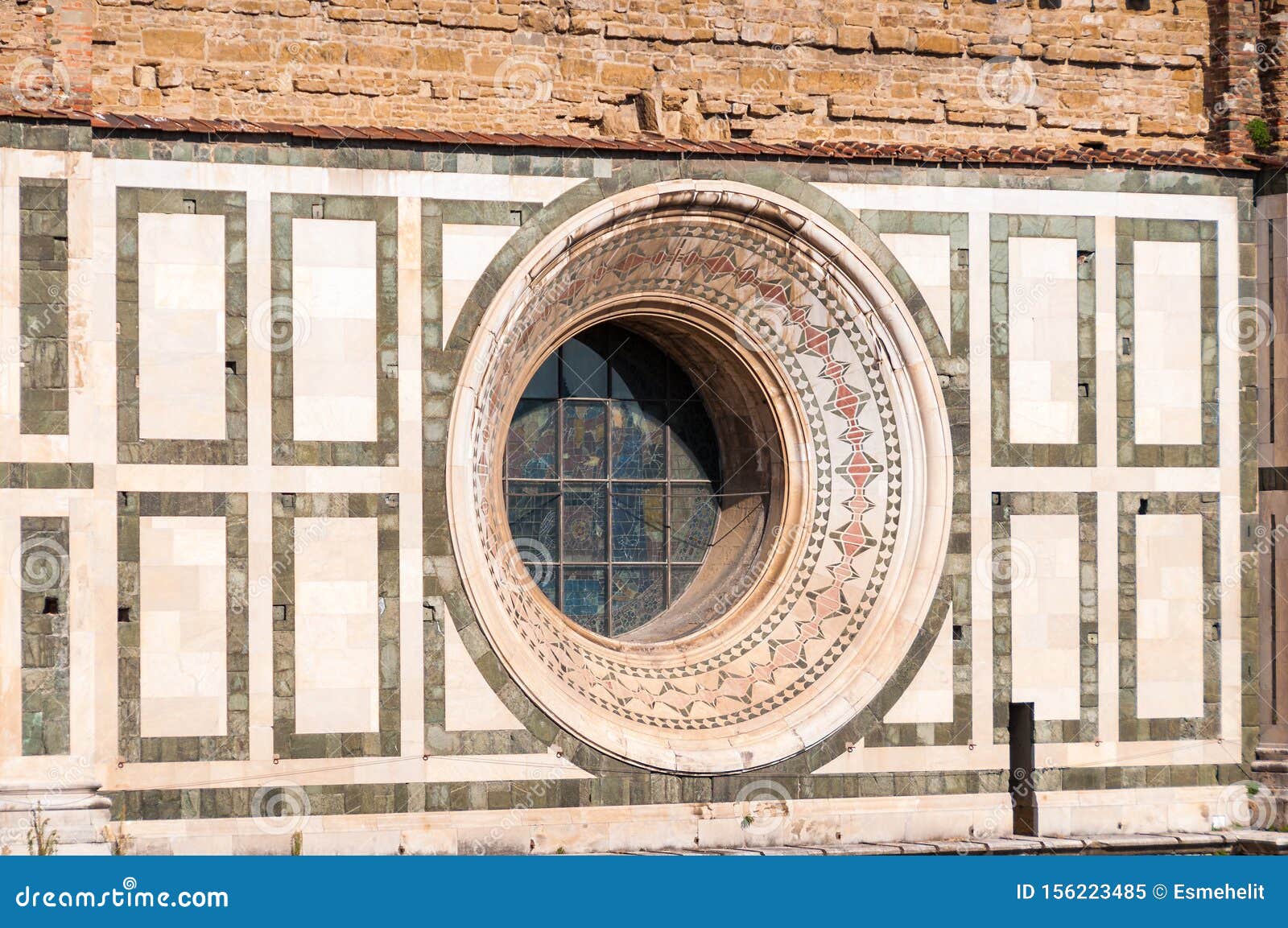 Close Up of Circular Window on Florence Cathedral Stock Image - Image ...