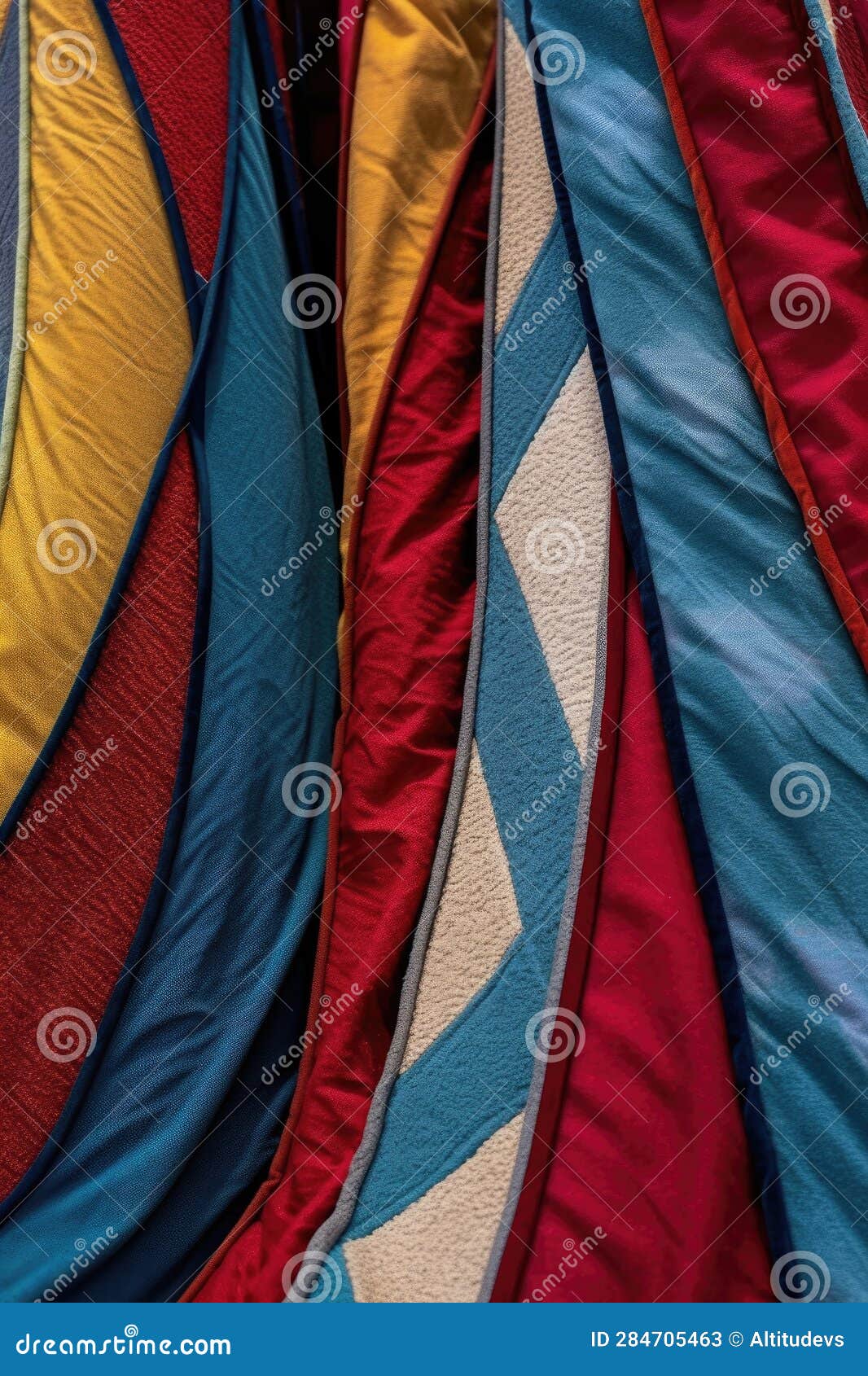 Close-up of Circus Tent Fabric Patterns and Textures Stock Illustration ...