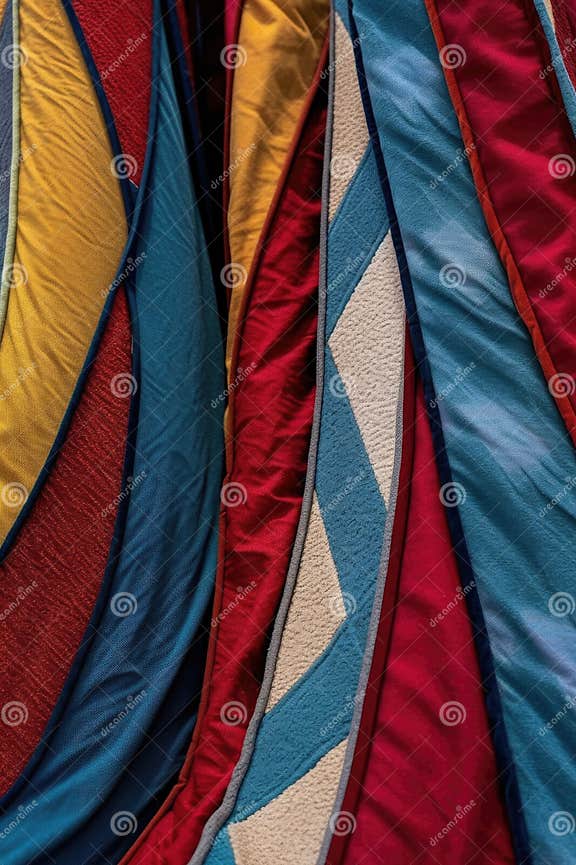 Close-up of Circus Tent Fabric Patterns and Textures Stock Illustration ...