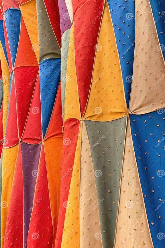 Close-up of Circus Tent Fabric Patterns and Textures Stock Illustration ...