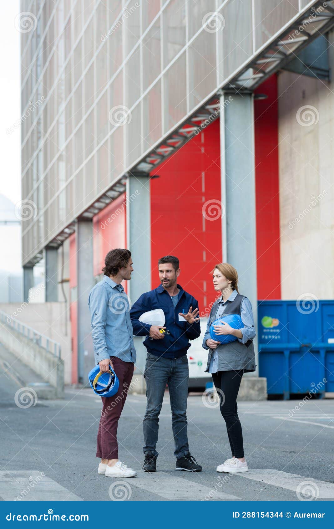 Close Up Civil Engineers Talking Outdoors Stock Photo - Image of ...