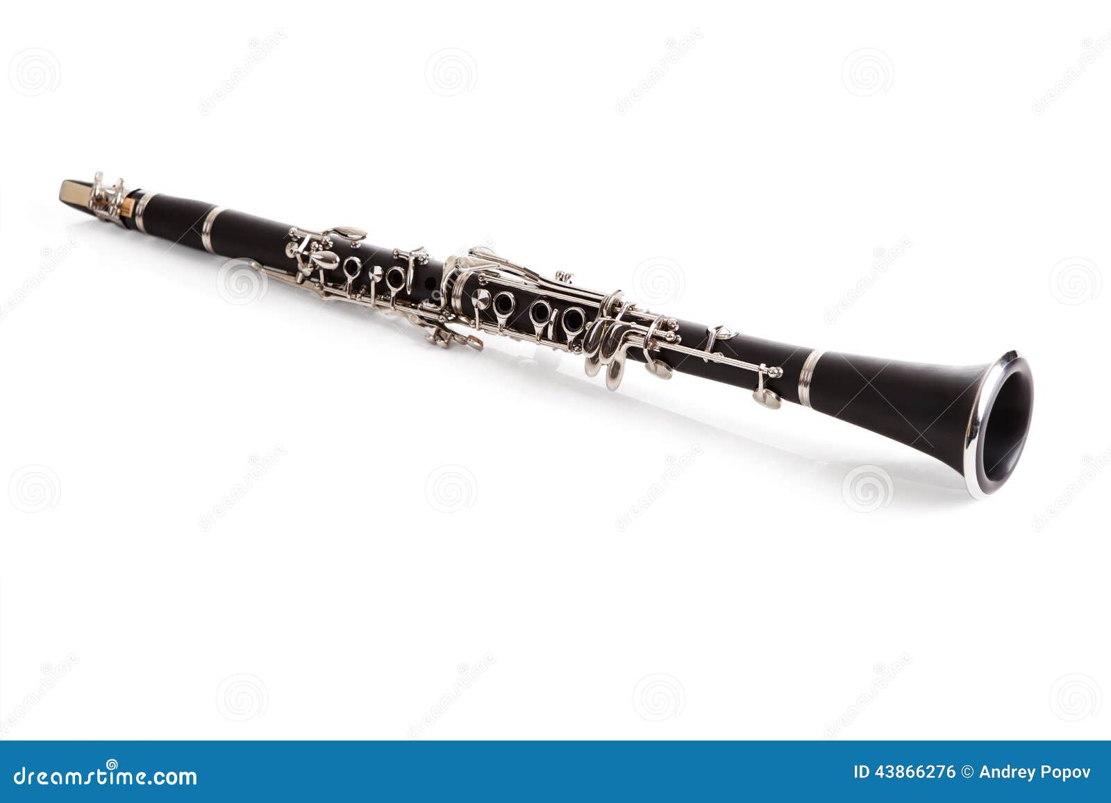 Close-up of clarinet stock photo. Image of play, brass - 43866276