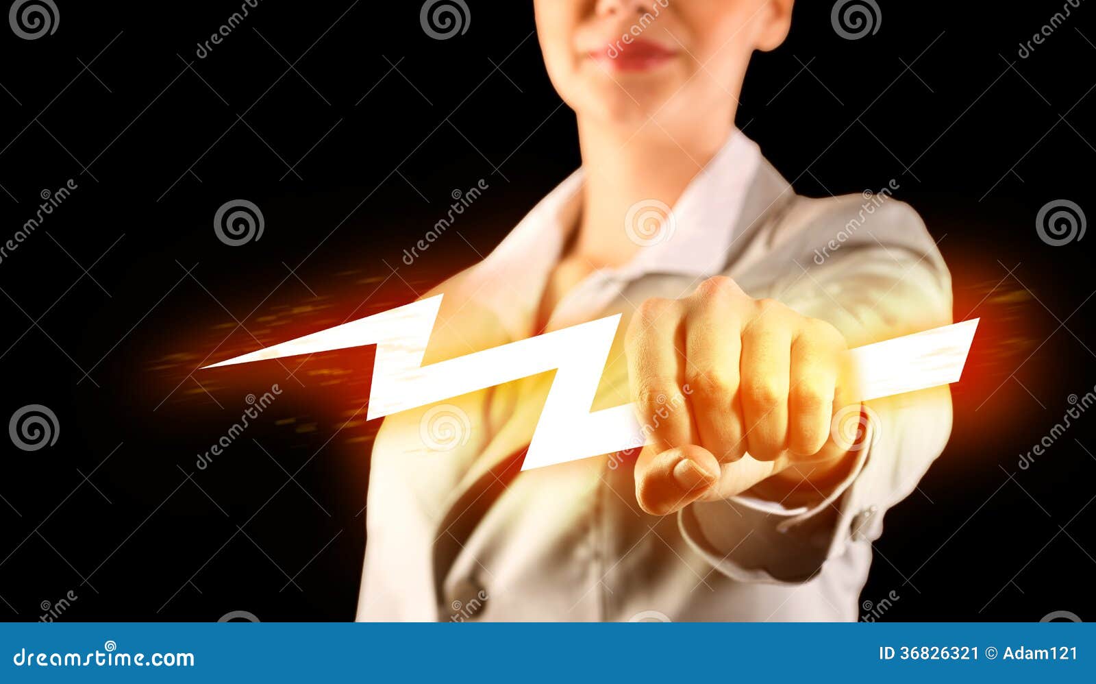 Close-up of Clasped Hand with Lights Stock Image - Image of flash, fist ...
