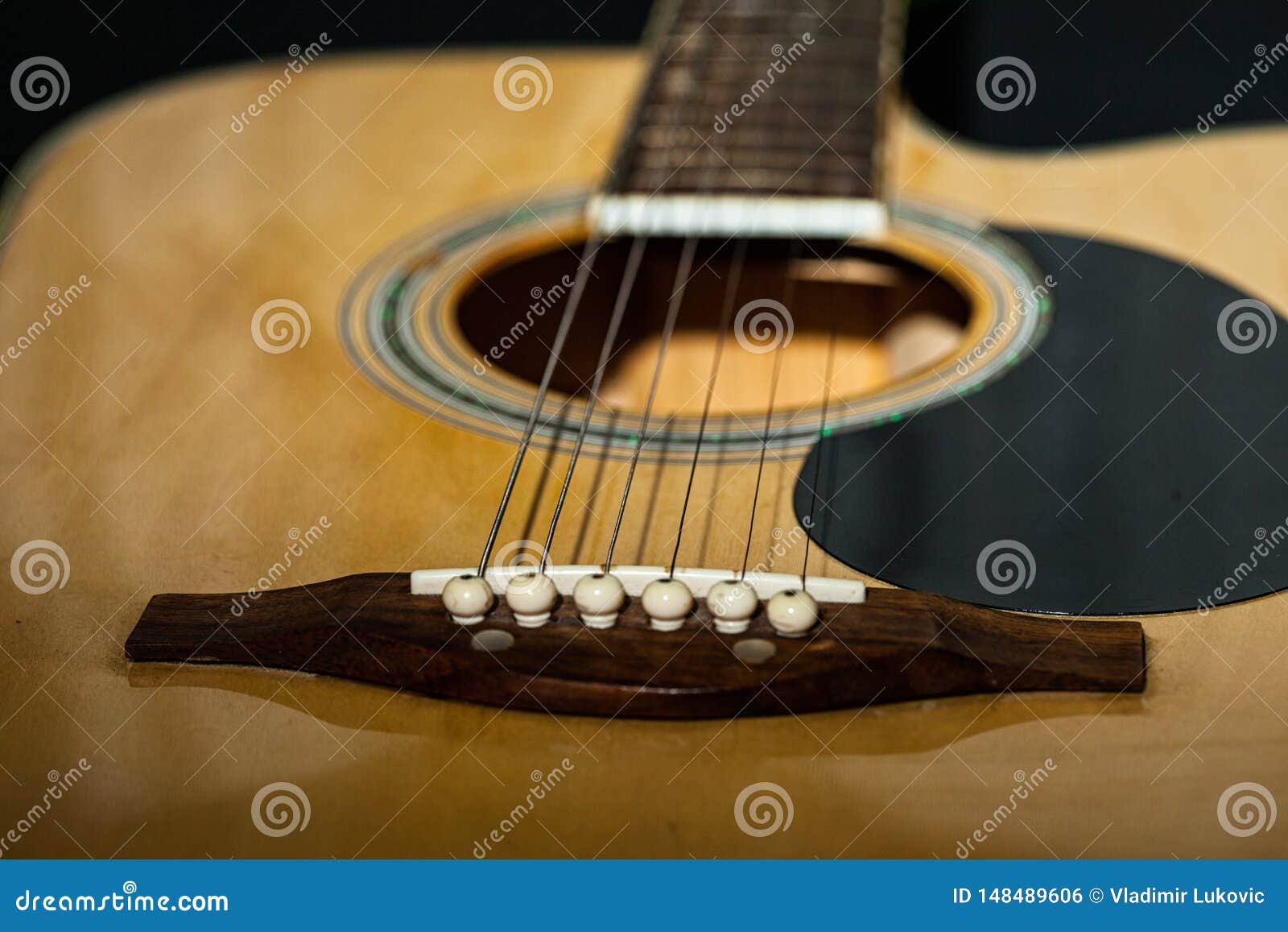 Close-up of Classical Guitar Strings. Stock Photo - Image of acoustic ...