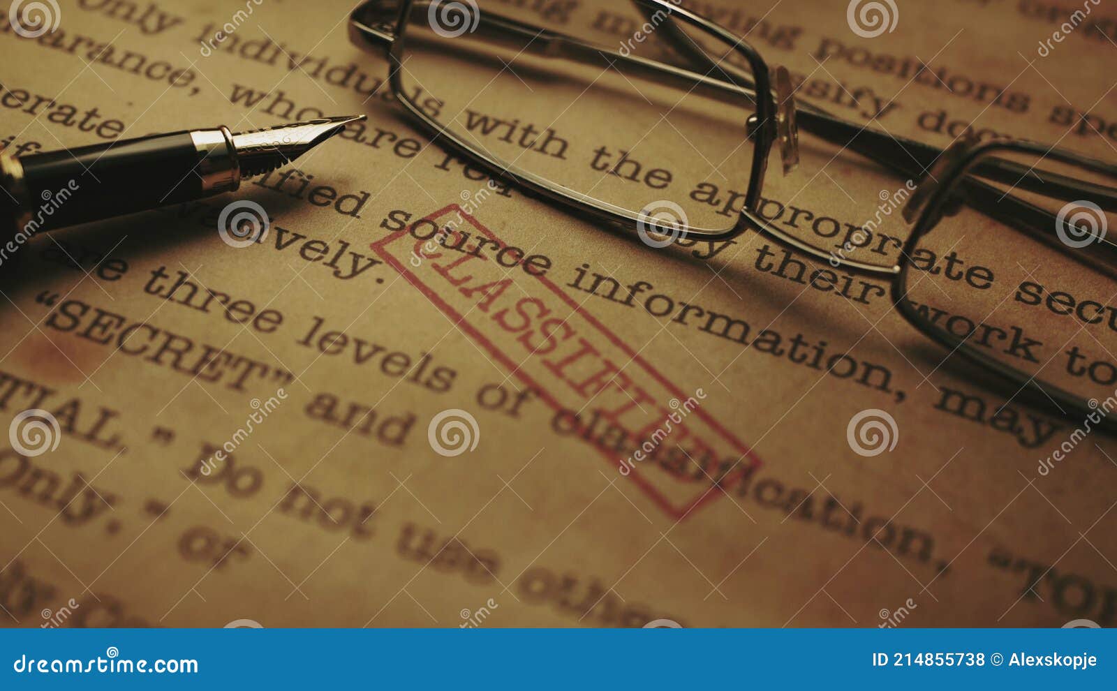 Close Up of Classified Document Top Secret Stock Photo - Image of ...