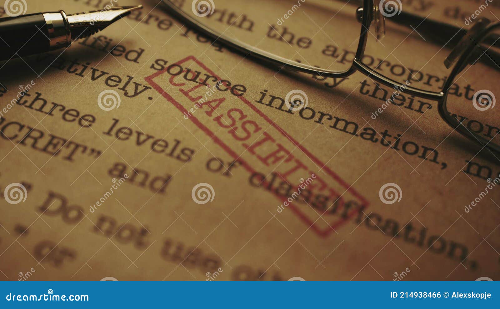 Close Up of Classified Document Top Secret Stock Photo - Image of ...