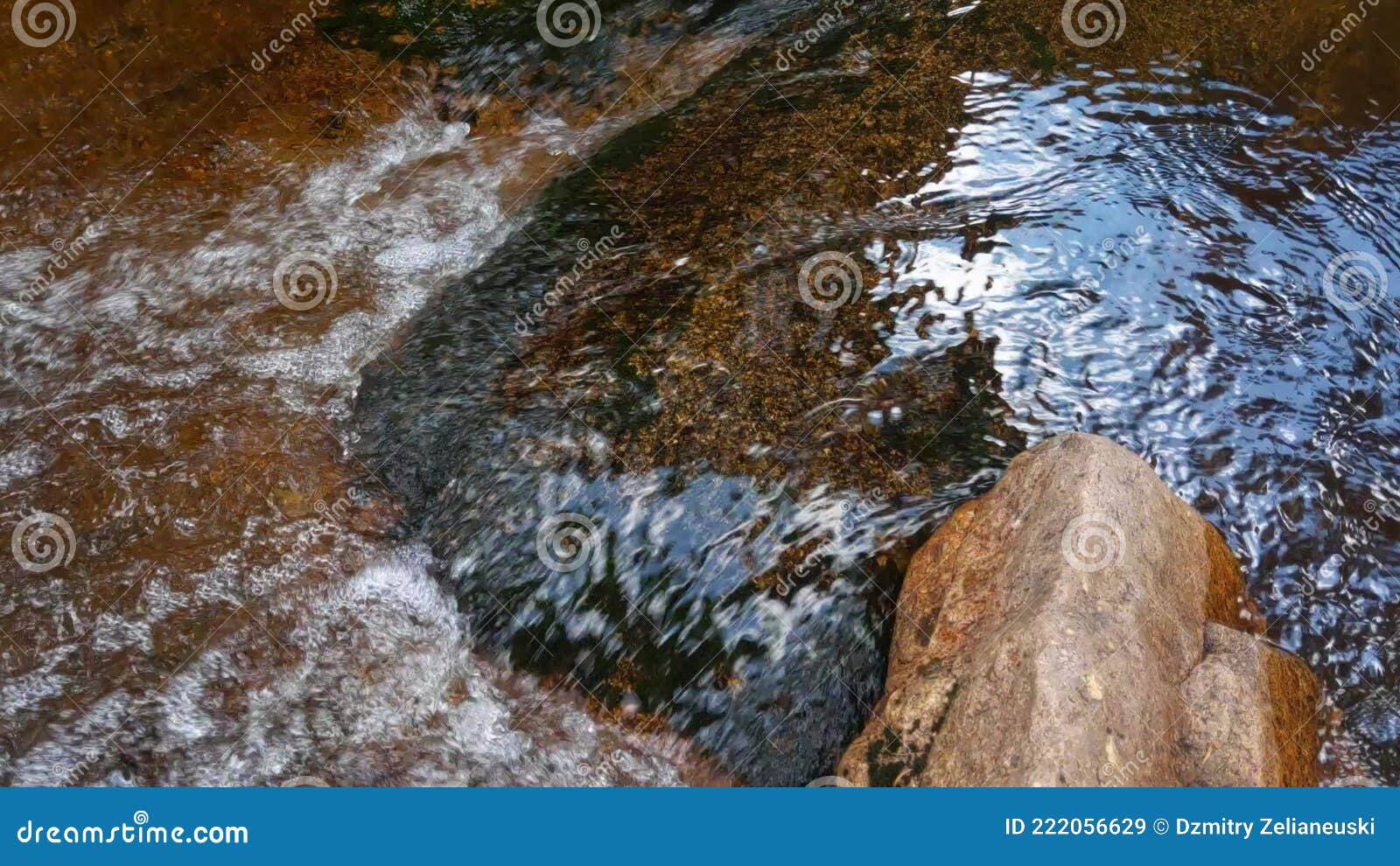 Close-up of Clear Cold Water Running Over the Stone Stock Video - Video ...