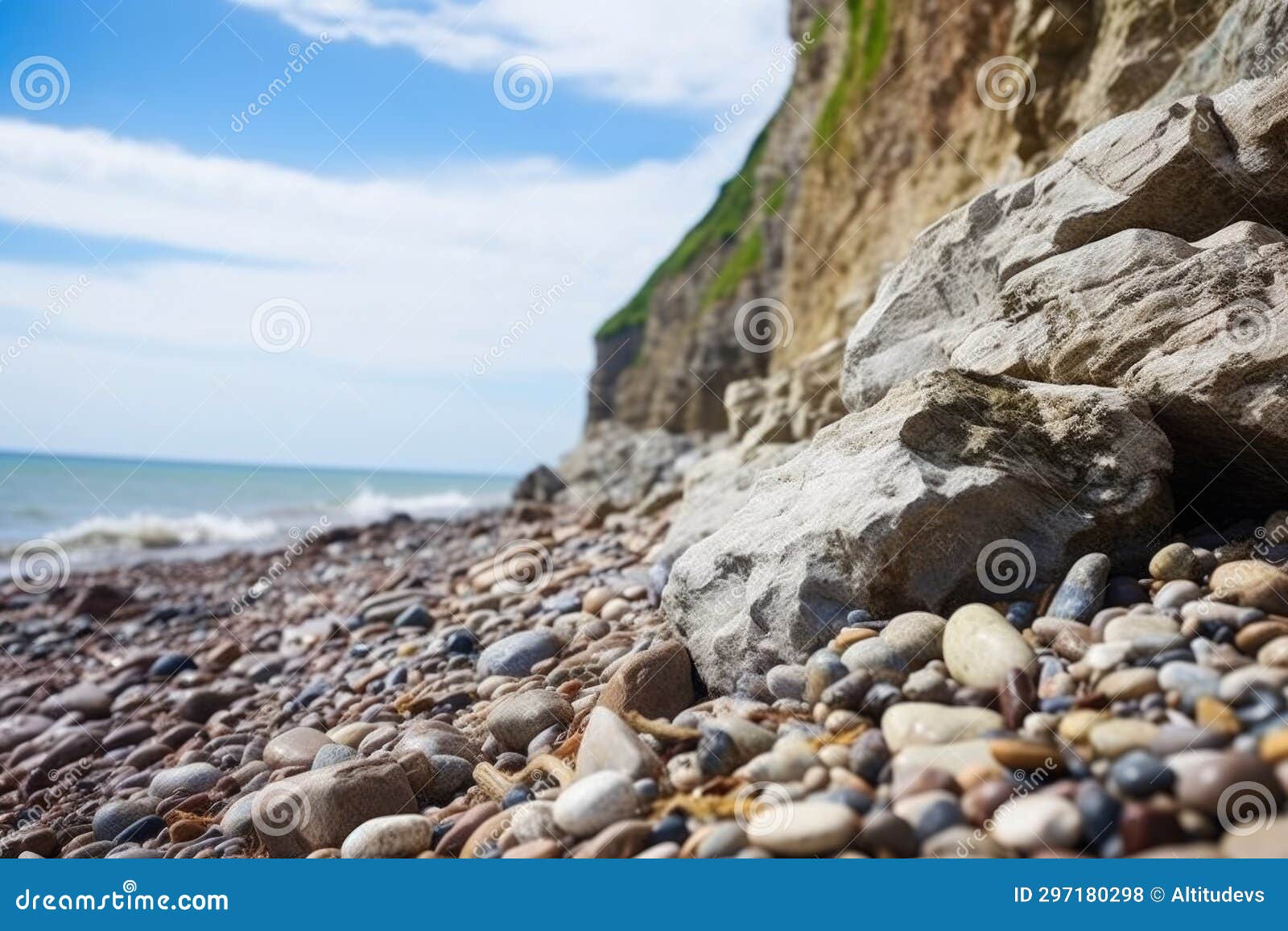 Close-up of a Cliffs Edge with Pebbles and Small Rocks Stock Photo ...