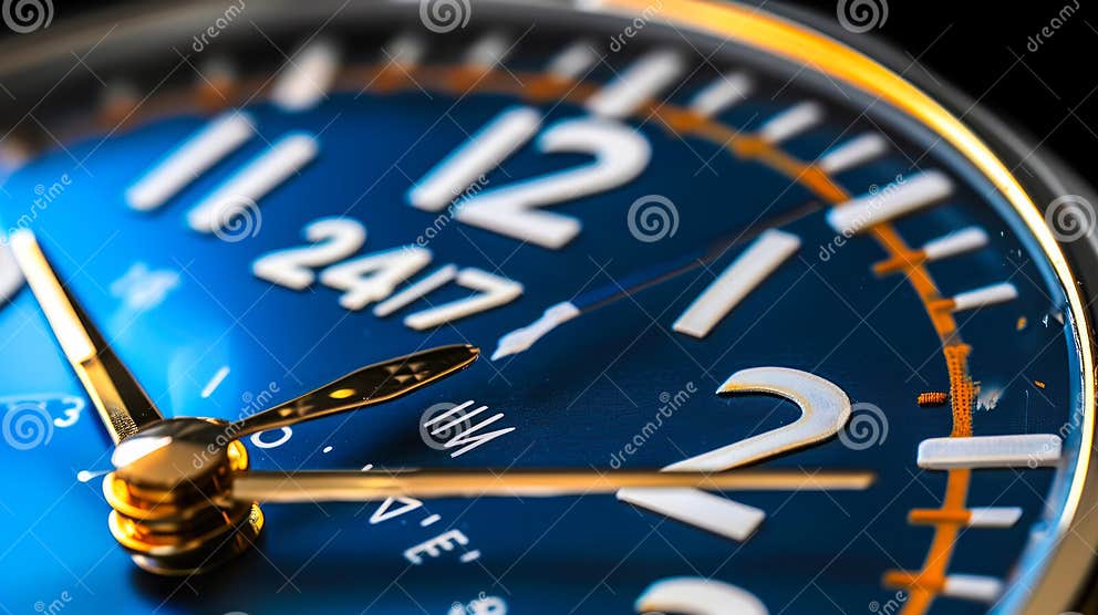 Close-up of a Clock Face with Hands Pointing To the Text 24 7 ...