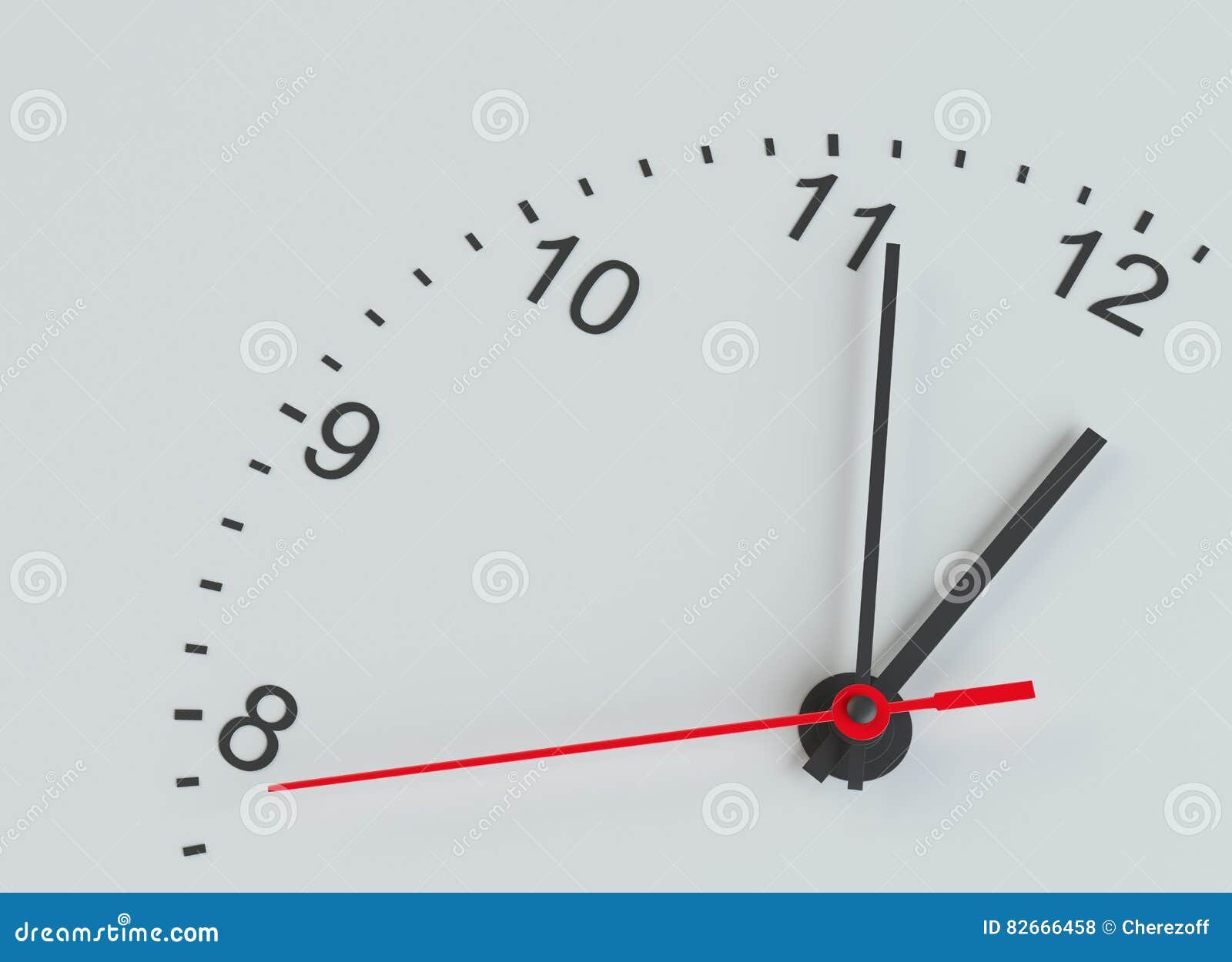 Close-up Clock Face. Isolated Stock Illustration - Illustration of ...