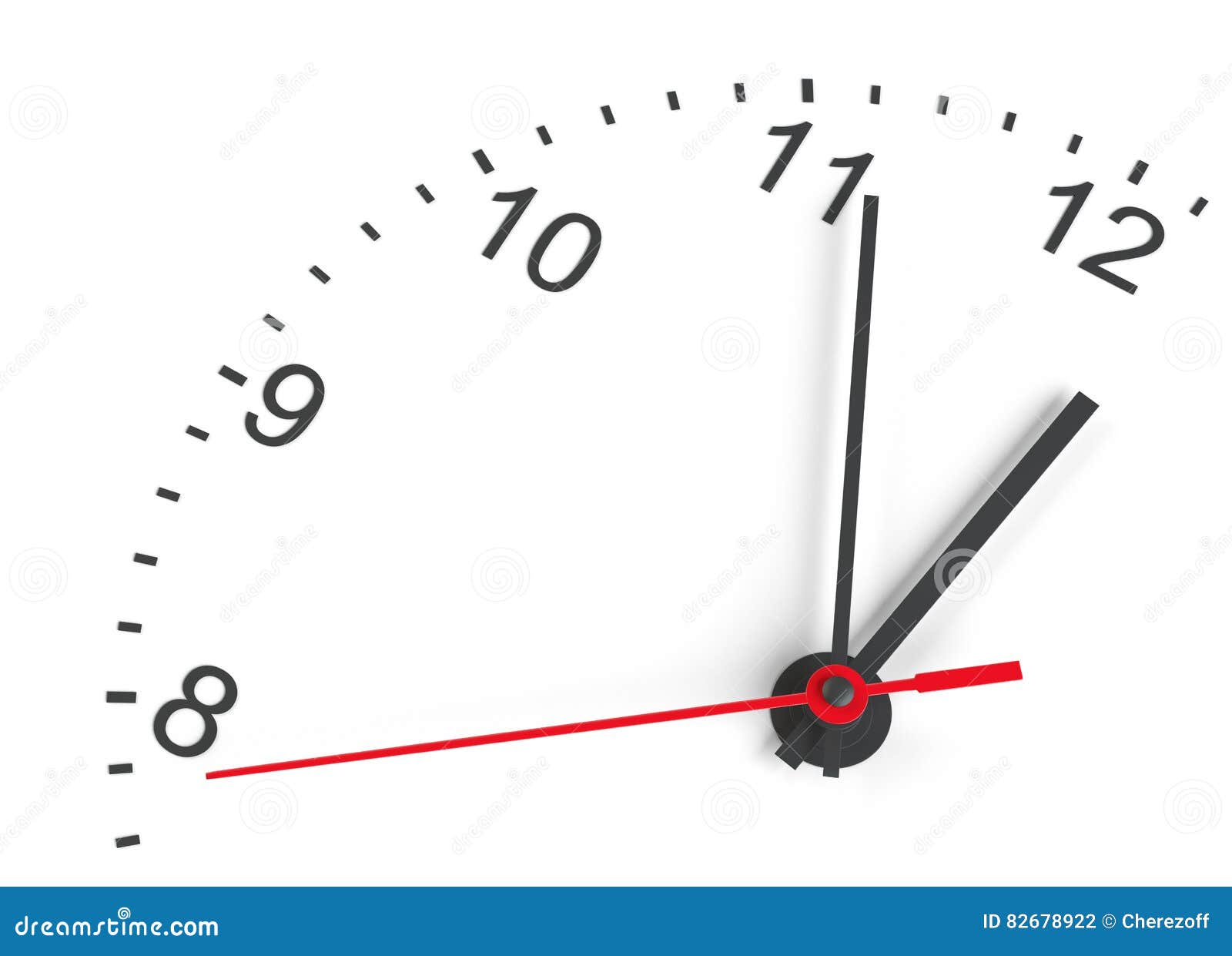 Close-up Clock Face. Isolated Stock Illustration - Illustration of ...