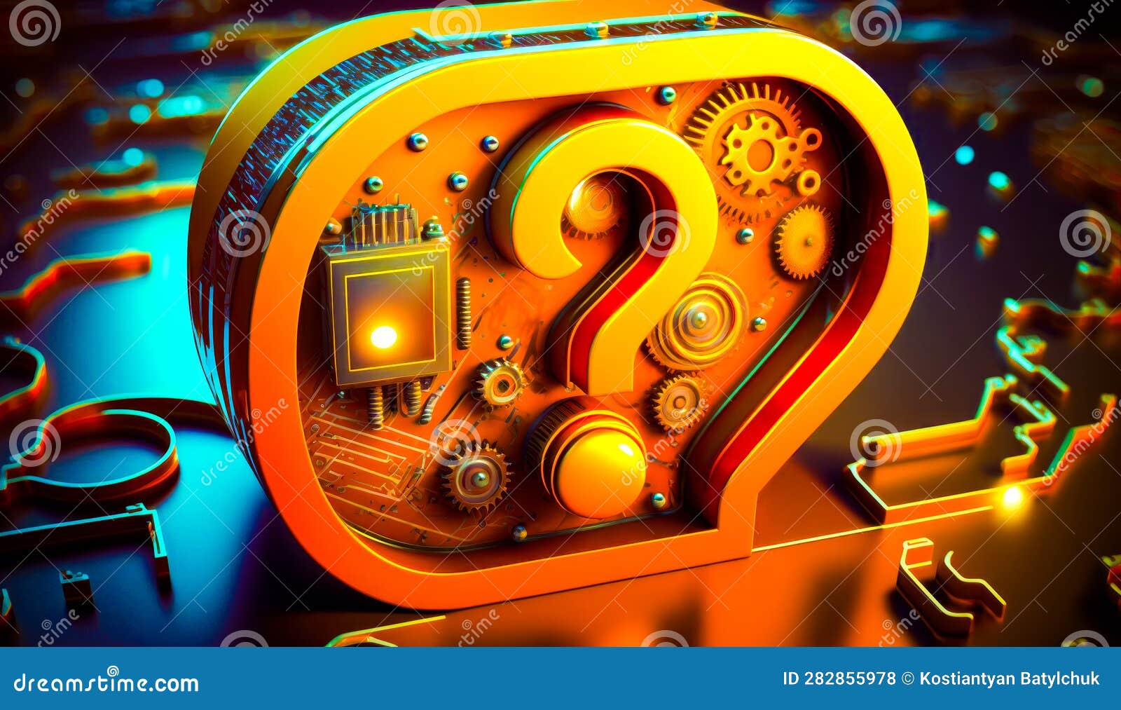 Close Up of Clock with Question Mark in the Middle of it. Generative AI ...