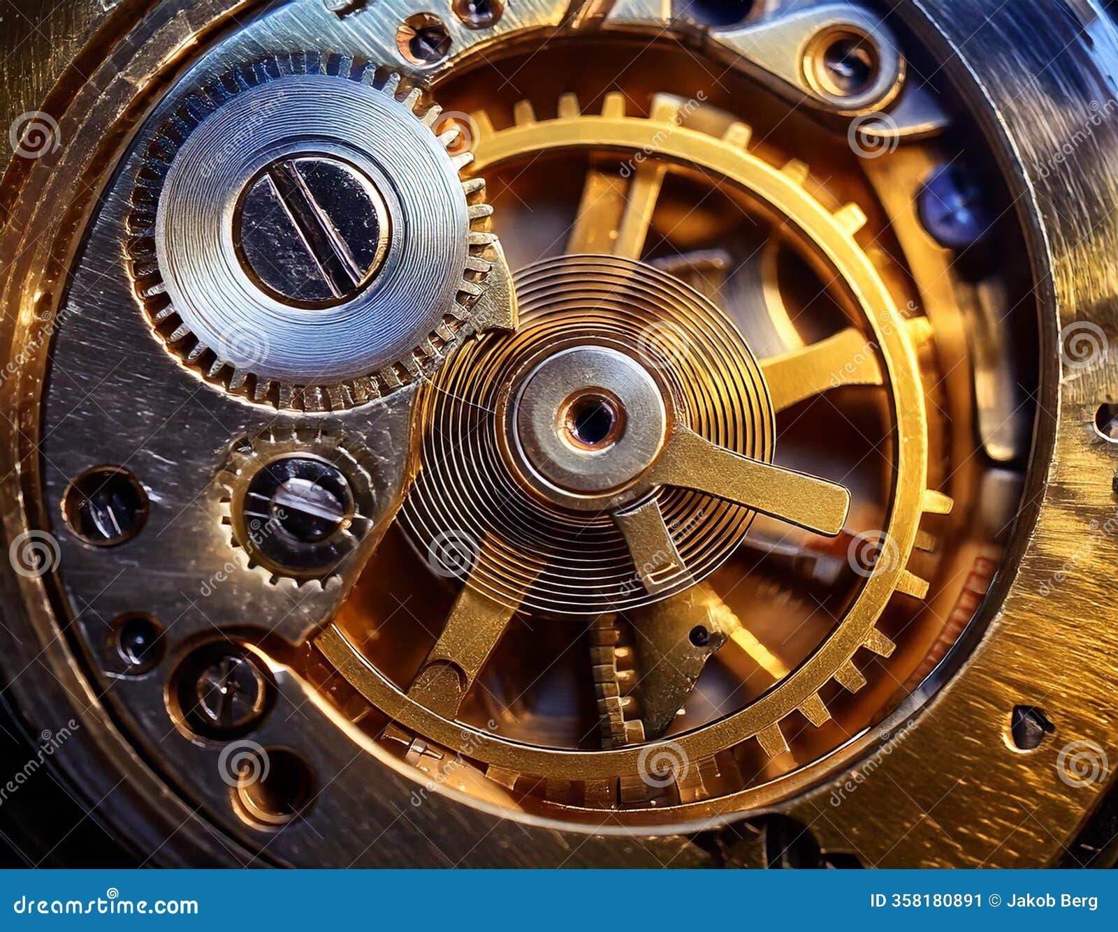 A Close Up of a Clock S Inner Workings Stock Image - Image of retro ...