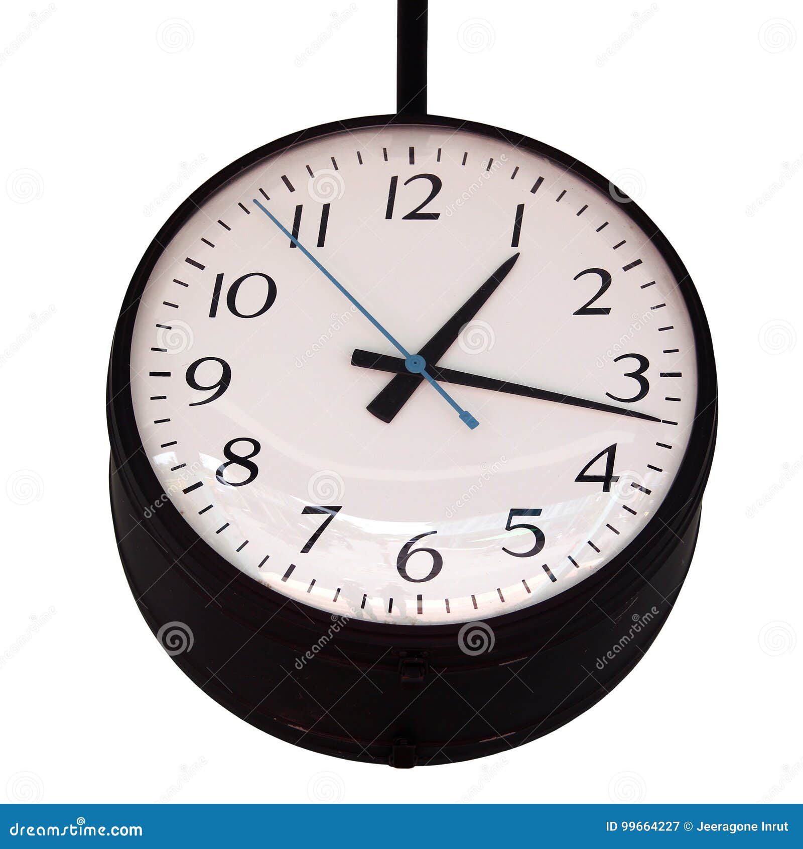Clock on white background stock image. Image of background - 99664227