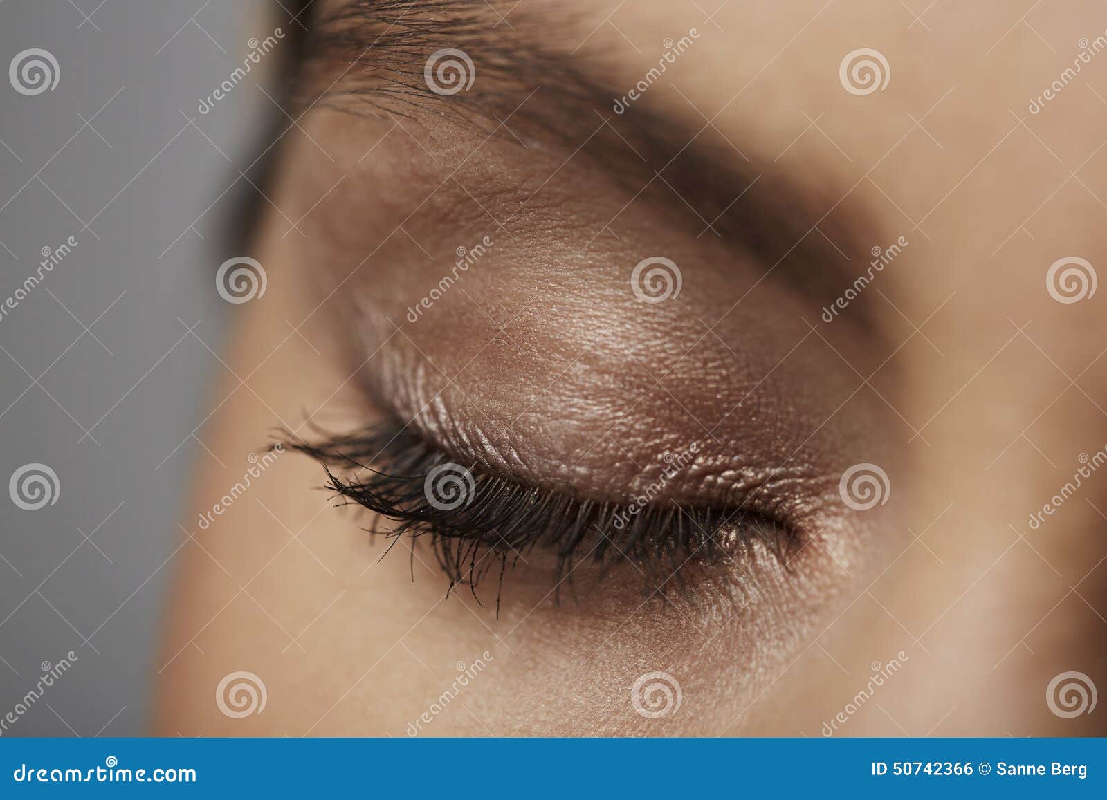 Close-up of closed eye stock photo. Image of eyes, studio - 50742366