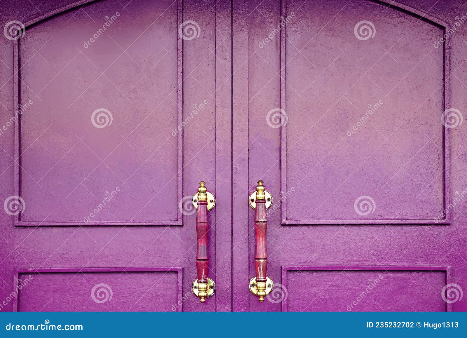 Close-Up of Closed Violet Door. Old Violet Door. Front Door Entrace ...