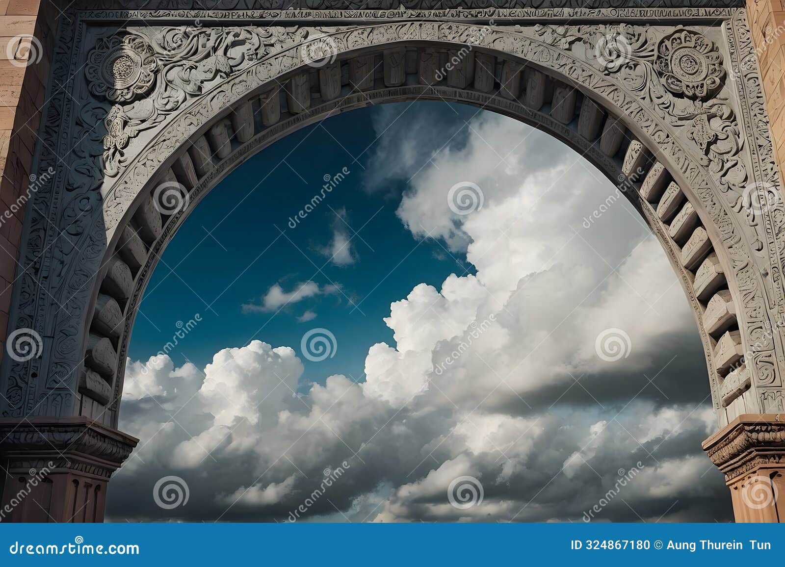 A Close Up of Clouds through the Indian Arch Stock Photo - Image of ...