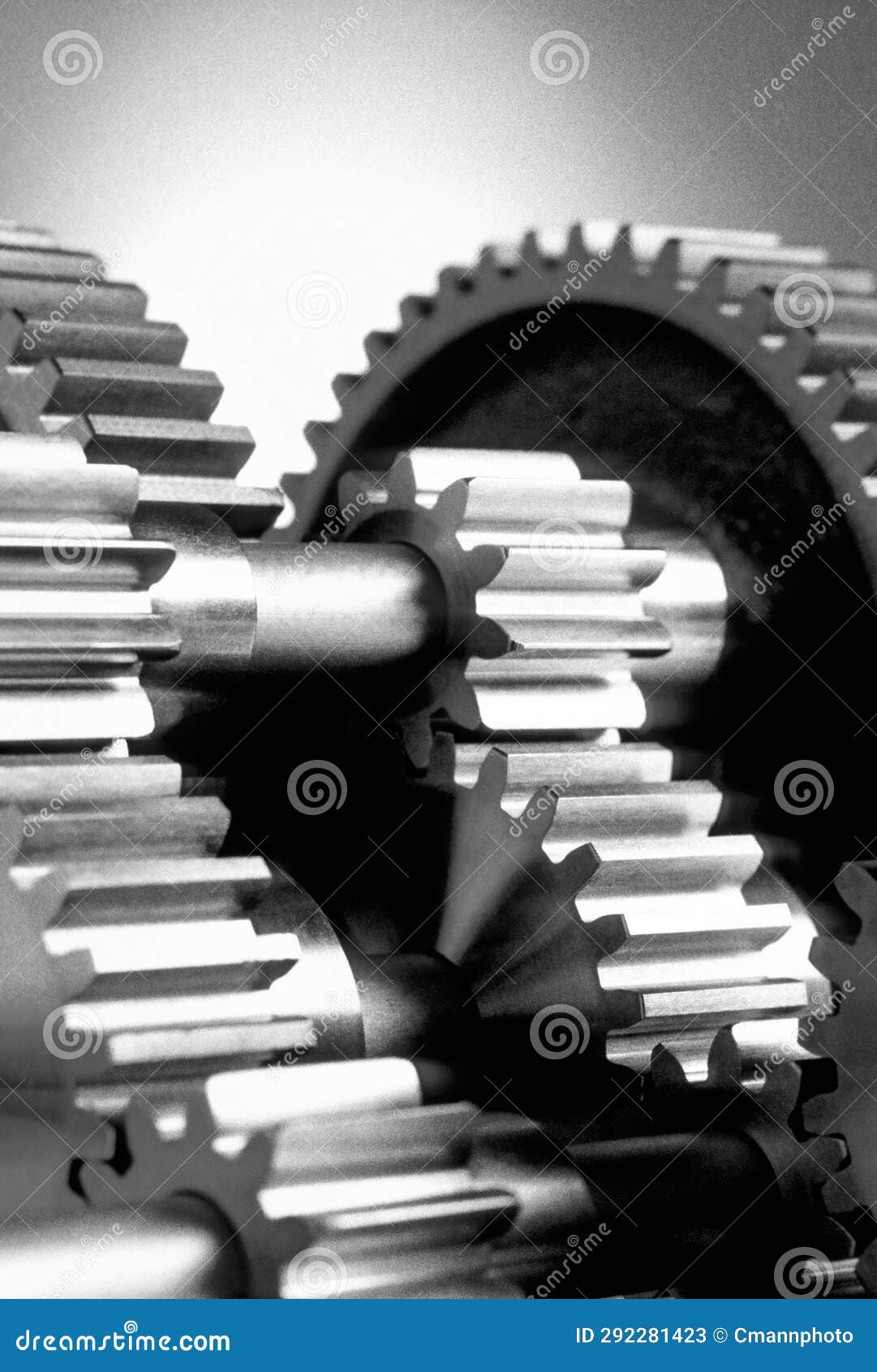 Close-up of a Cluster of Gears Working Together Stock Image - Image of ...