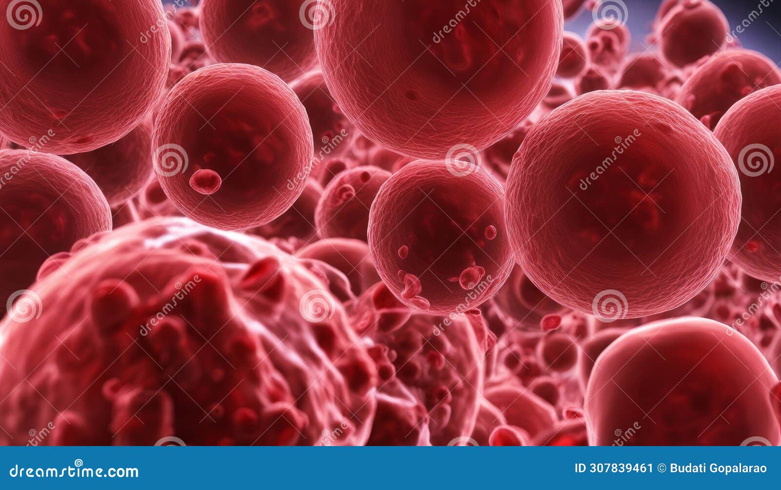 Close-up of a Cluster of Red Cells Under a Microscope Stock ...