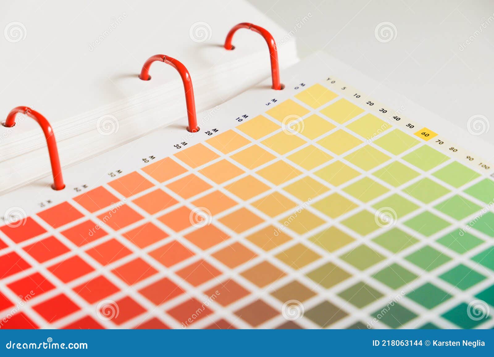 Close-up of a Cmyk Book for the Printing Process Stock Photo - Image of ...