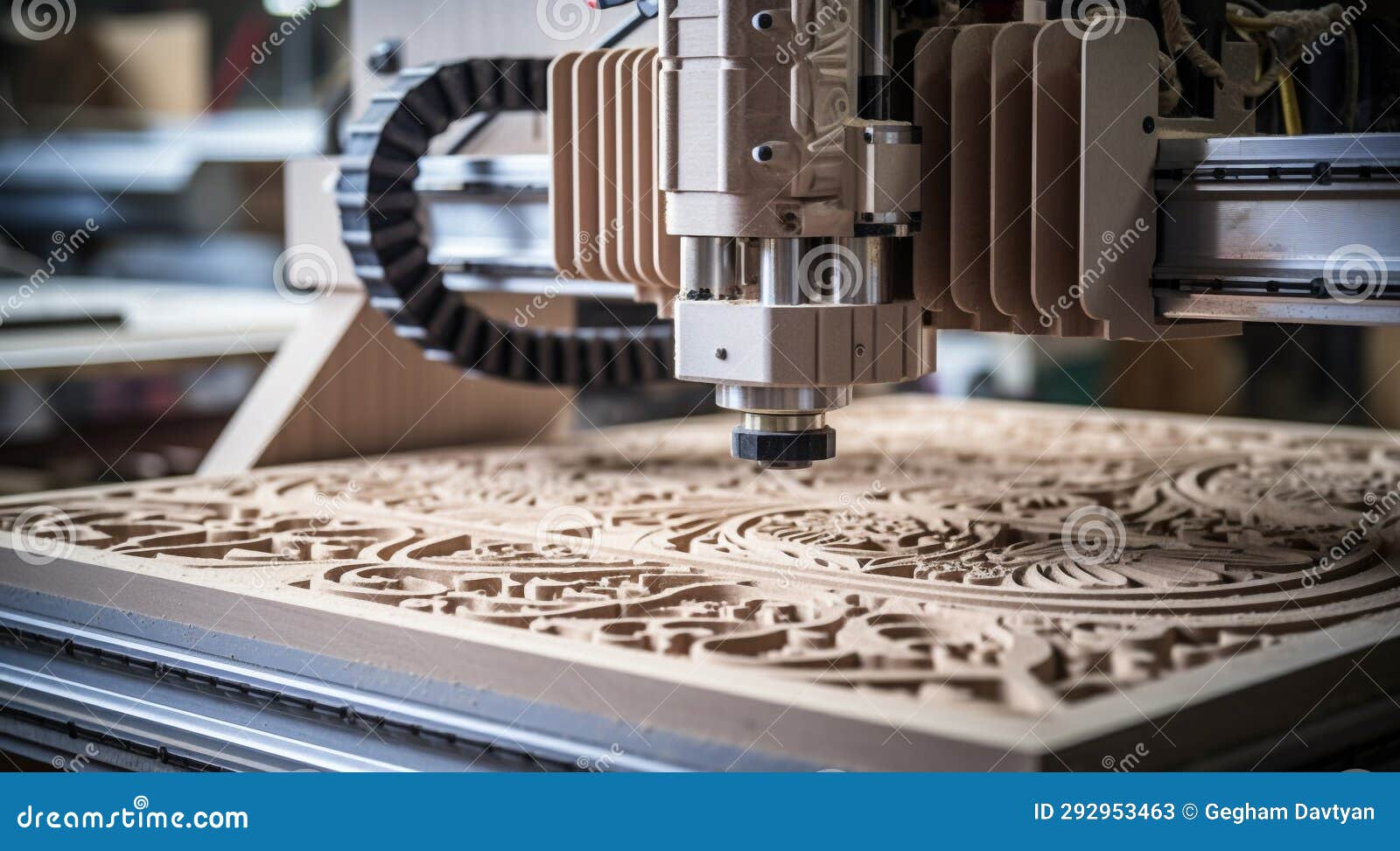 Close Up of a Cnc Machine, Cnc Machine in Action, Close-up of Machine ...