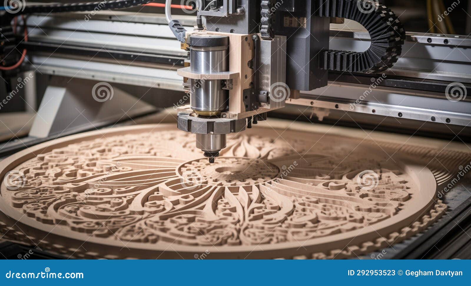 Close Up of a Cnc Machine, Cnc Machine in Action, Close-up of Machine ...