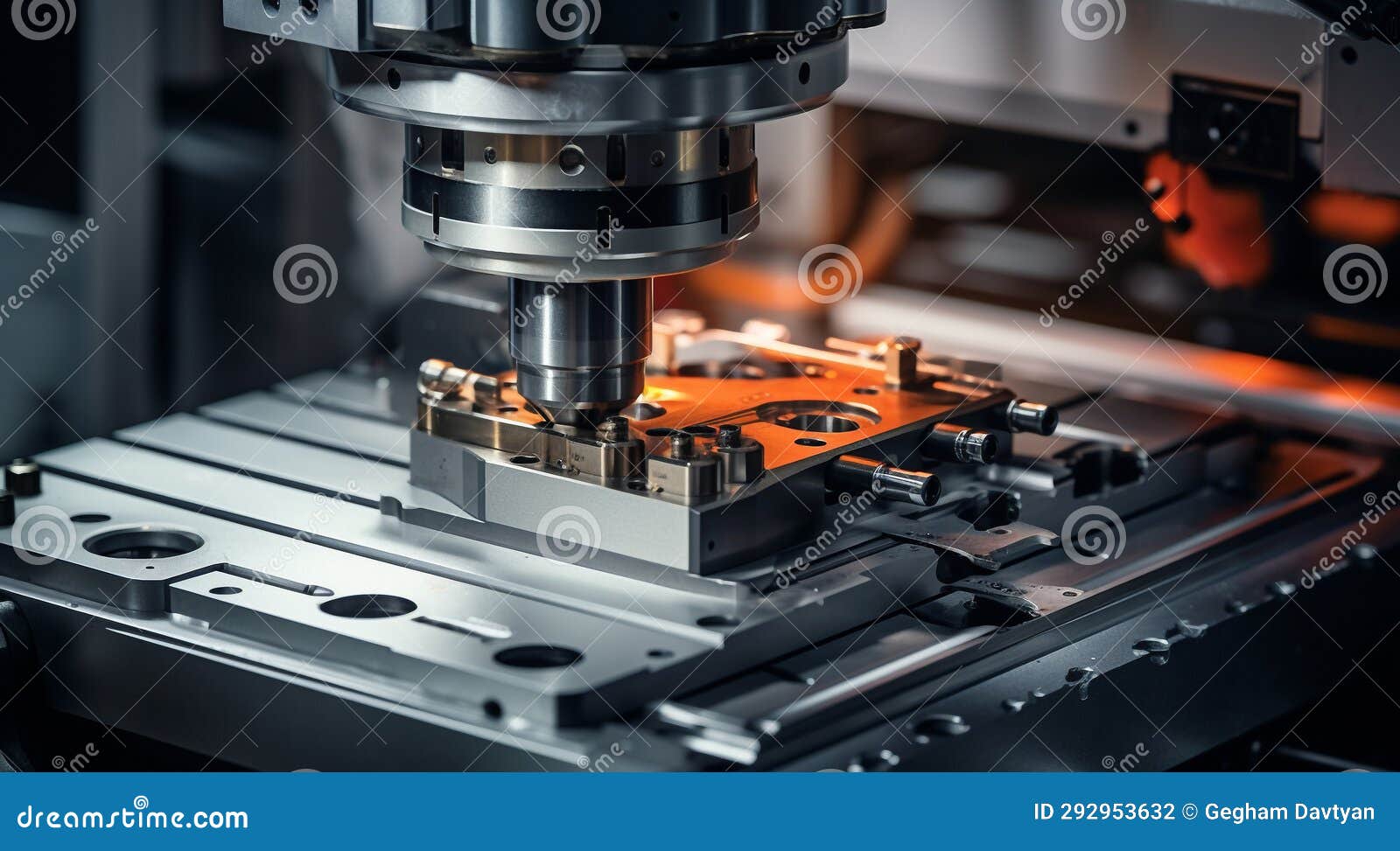 Close Up of a Cnc Machine, Cnc Machine in Action, Close-up of Machine ...