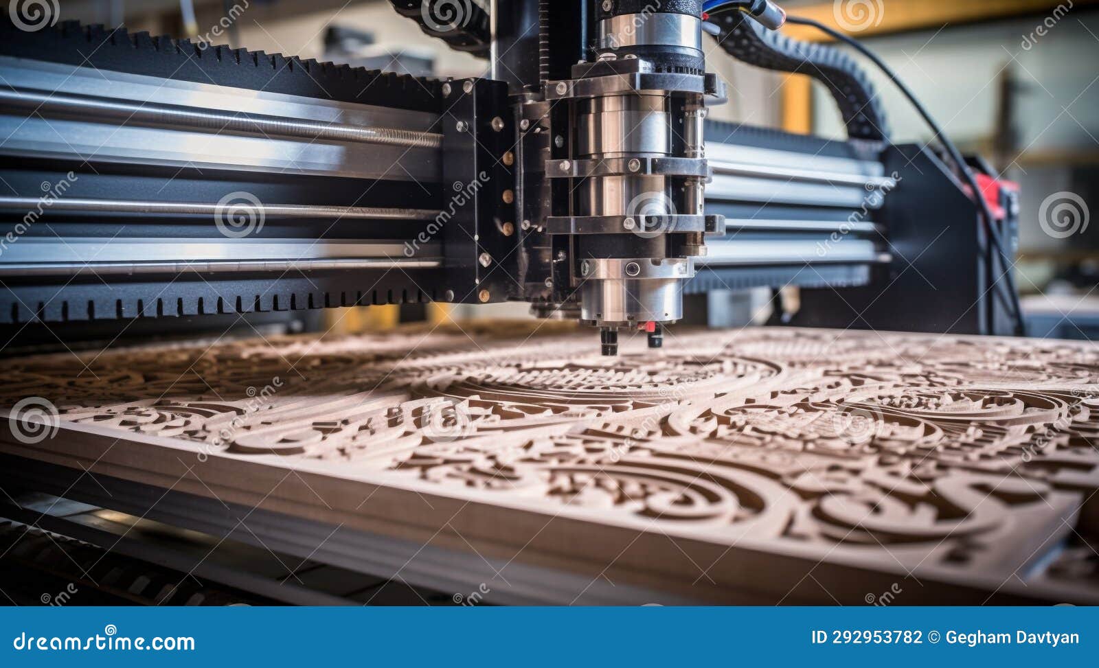 Close Up of a Cnc Machine, Cnc Machine in Action, Close-up of Machine ...