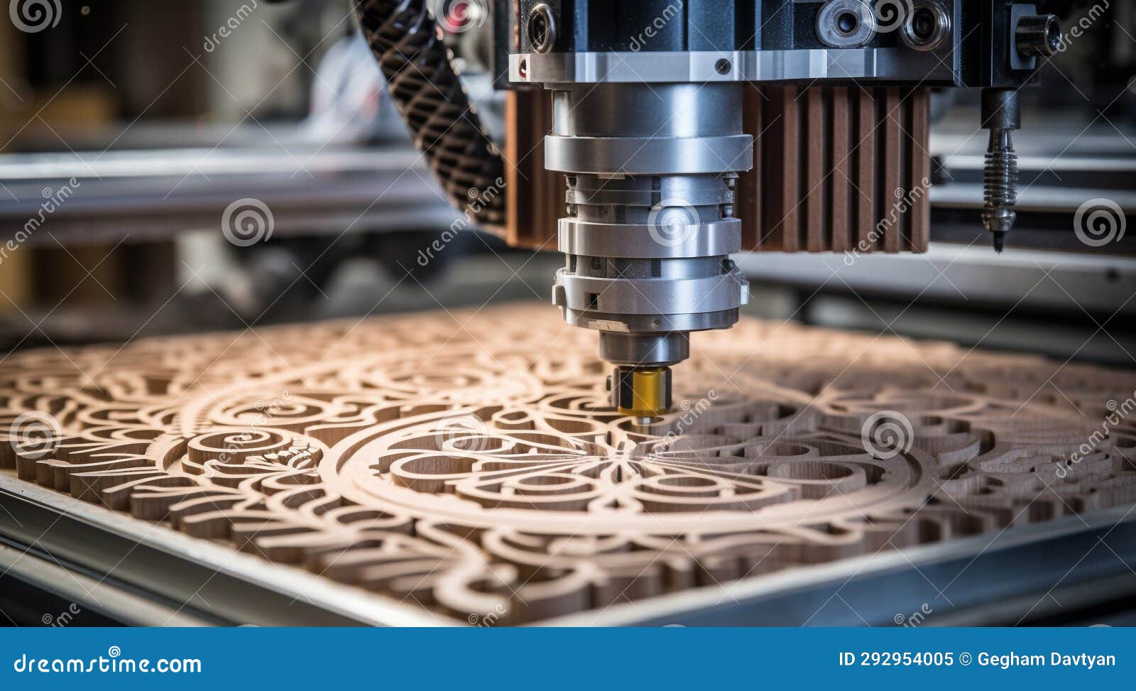 Close Up of a Cnc Machine, Cnc Machine in Action, Close-up of Machine ...