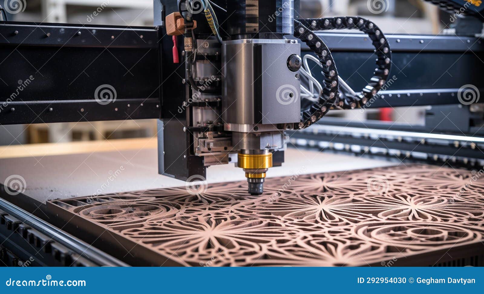 Close Up of a Cnc Machine, Cnc Machine in Action, Close-up of Machine ...