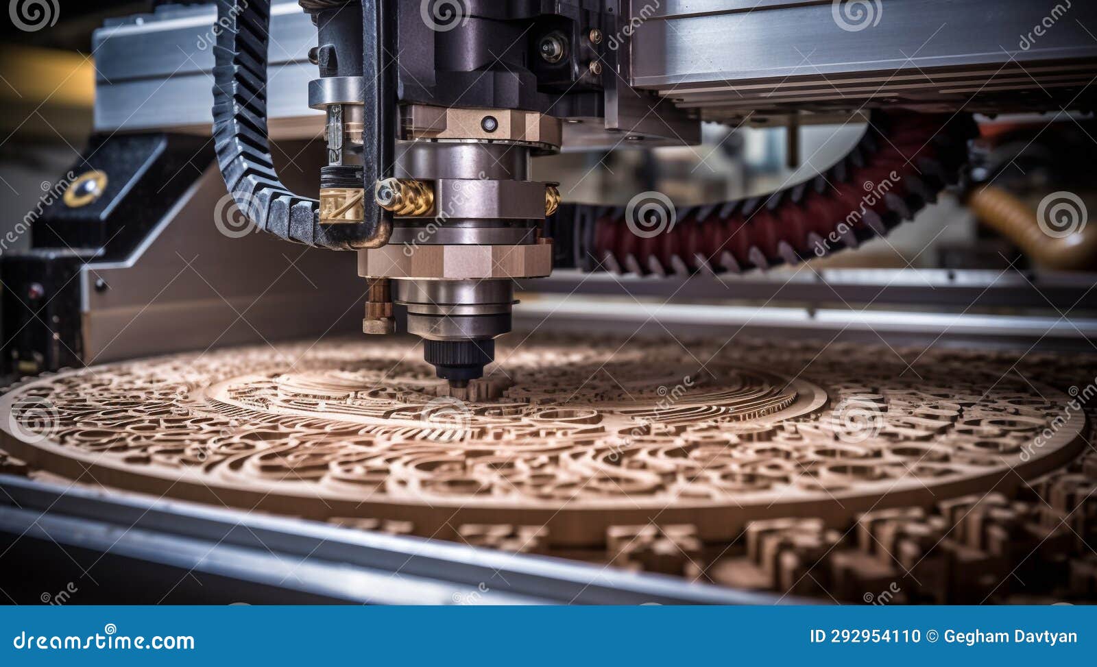 Close Up of a Cnc Machine, Cnc Machine in Action, Close-up of Machine ...