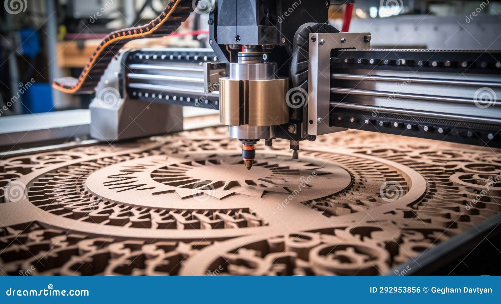 Close Up of a Cnc Machine, Cnc Machine in Action, Close-up of Machine ...