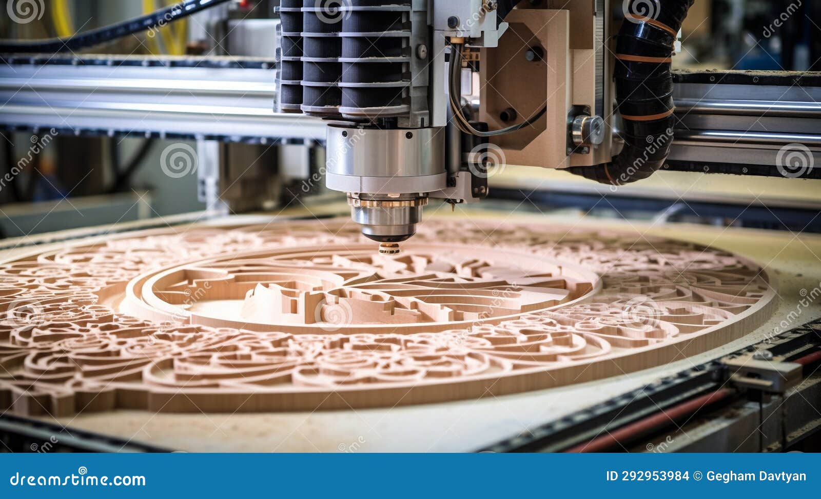 Close Up of a Cnc Machine, Cnc Machine in Action, Close-up of Machine ...