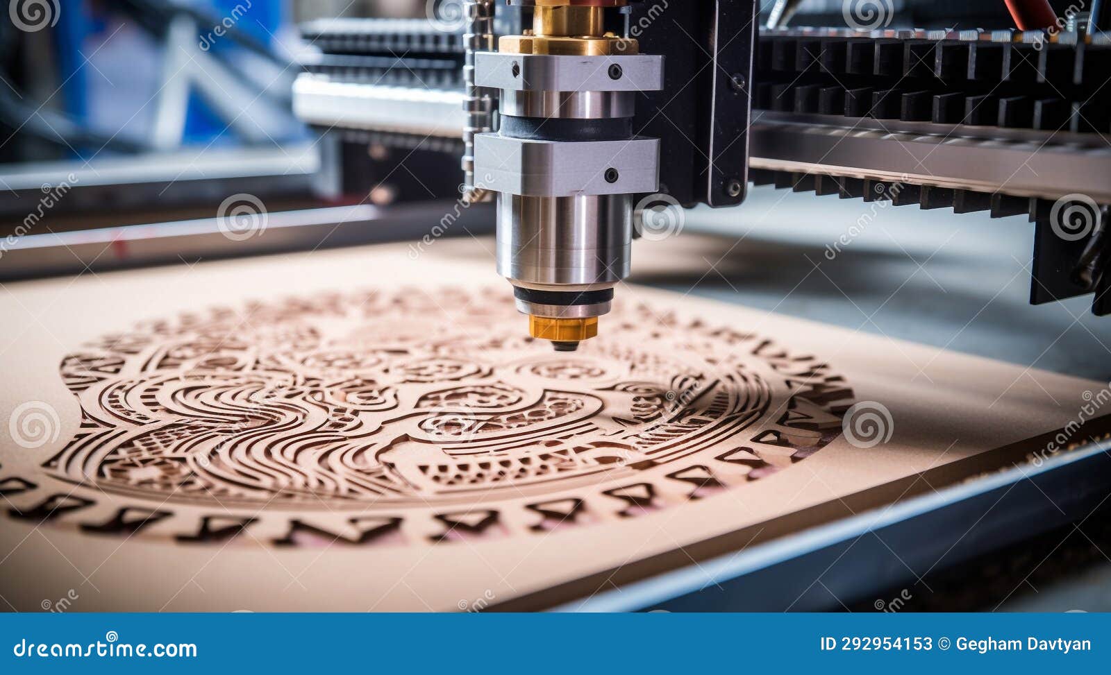 Close Up of a Cnc Machine, Cnc Machine in Action, Close-up of Machine ...