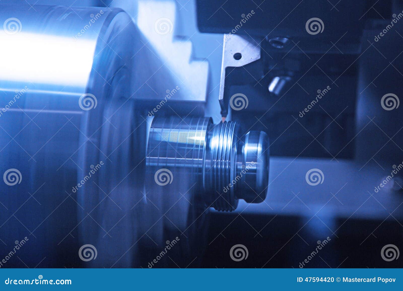 Close-up of a CNC Machine at Work. Stock Photo - Image of technology ...