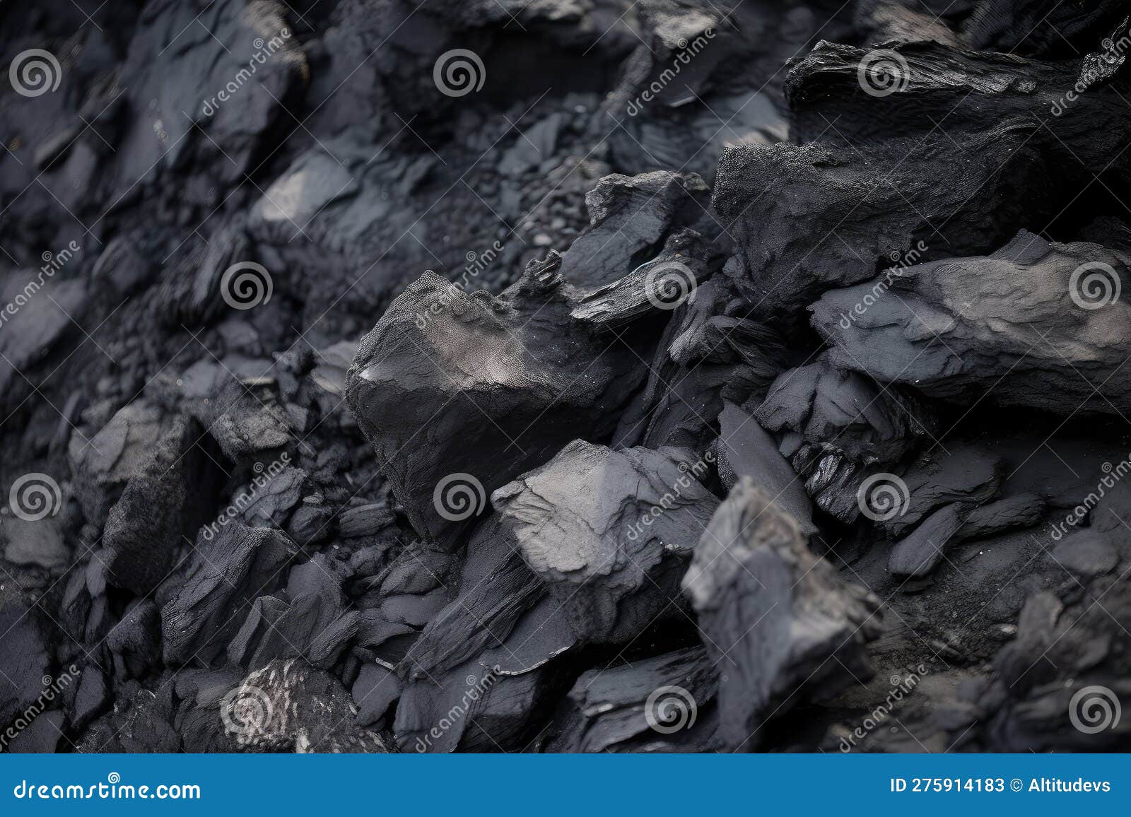 Close-up of Coal, with Its Distinctive Texture and Color Stock ...