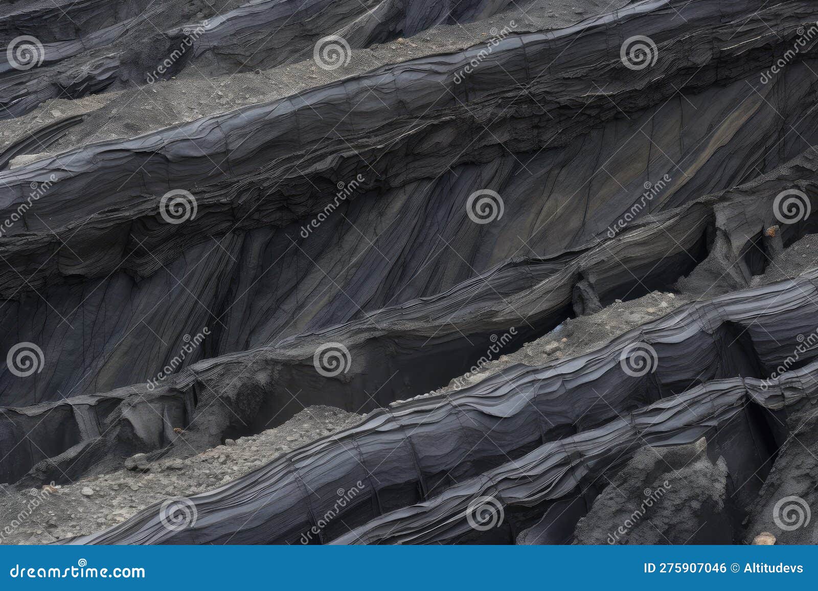 Close-up of Coal Seam, with Its Intricate and Varied Layers Visible ...