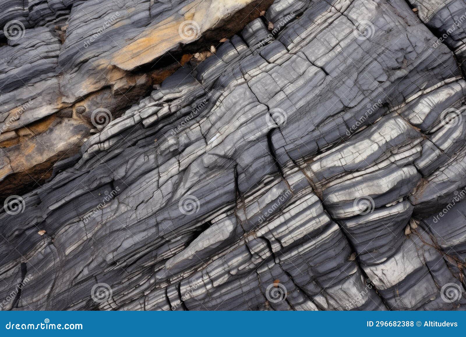 Close-up of Coal Seams within Sedimentary Rock Stock Photo - Image of ...